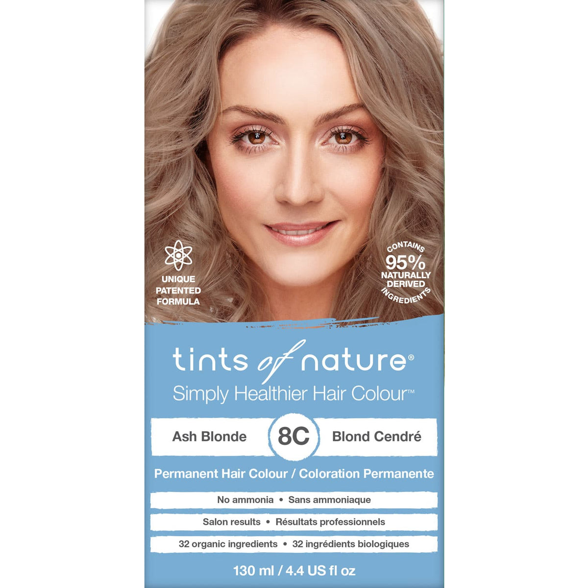 8C Ash Blonde Permanent Hair Dye – Tints of Nature